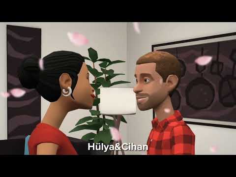 Hülya&Cihan-Sevgililere özel olarak hazırlanan, kişiye özel hediye animasyon-Love-Aşk-Gift-Hediye