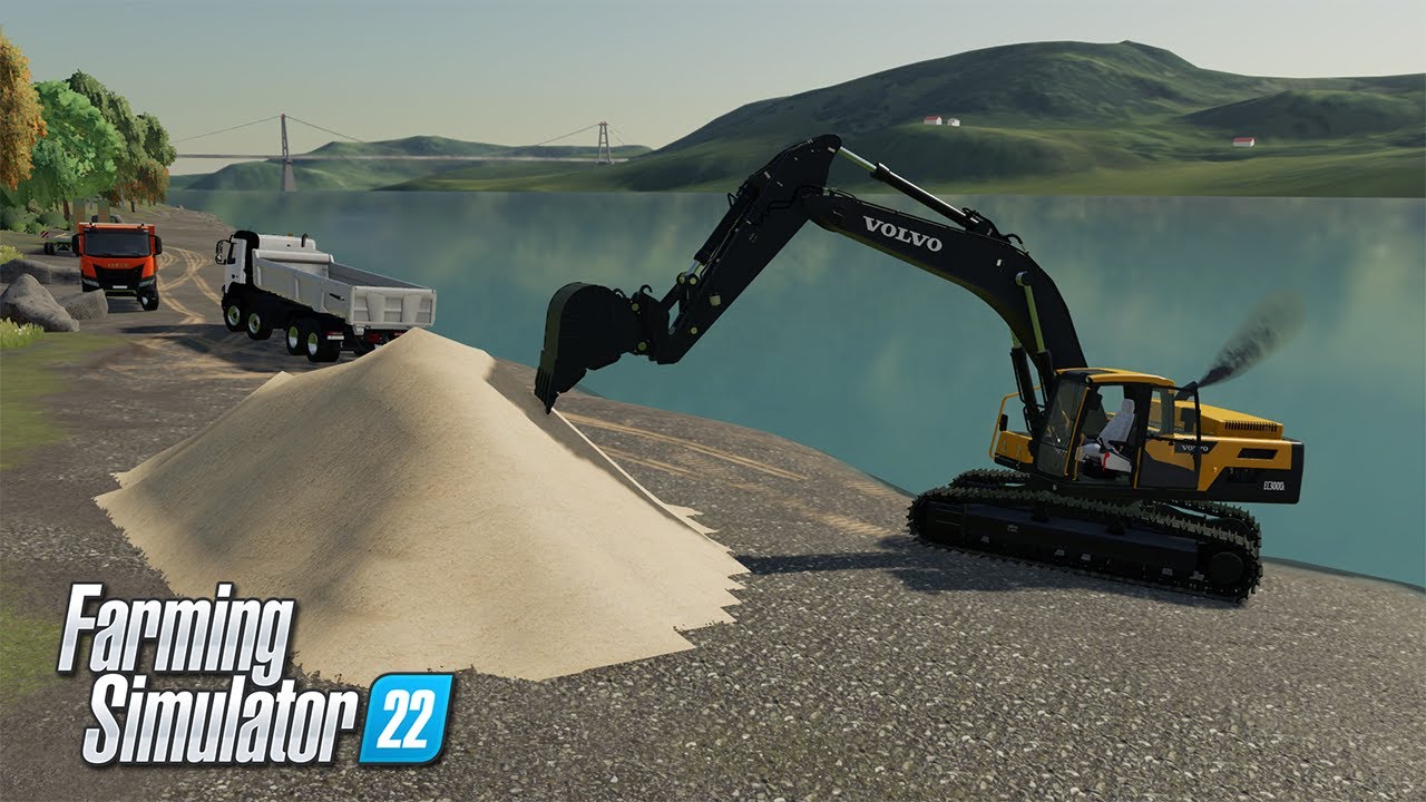 FARMING SIMULATOR 22 || DIGGING OUT SAND FROM THE BEACH AT MULTIPLAYER ...