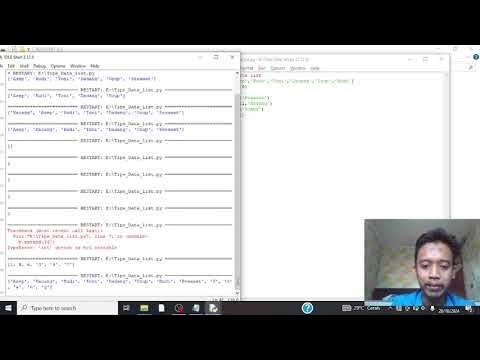 Dasar Bahasa Pemrograman Python, Tipe Data List - YouTube