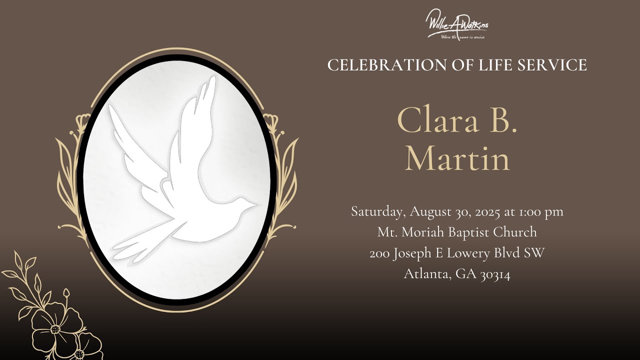 Celebrating The Life & Legacy of Ms. Clara B. Martin - YouTube