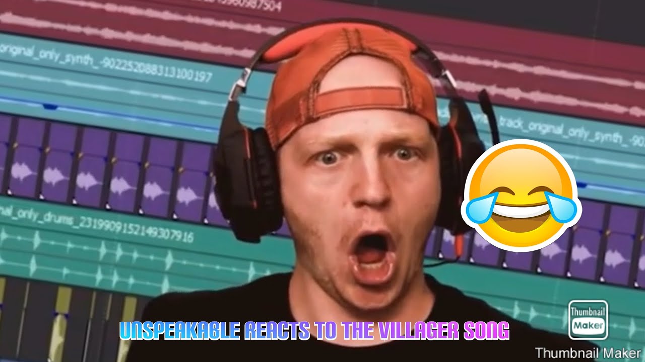Unspeakable Reacts two villager song - YouTube