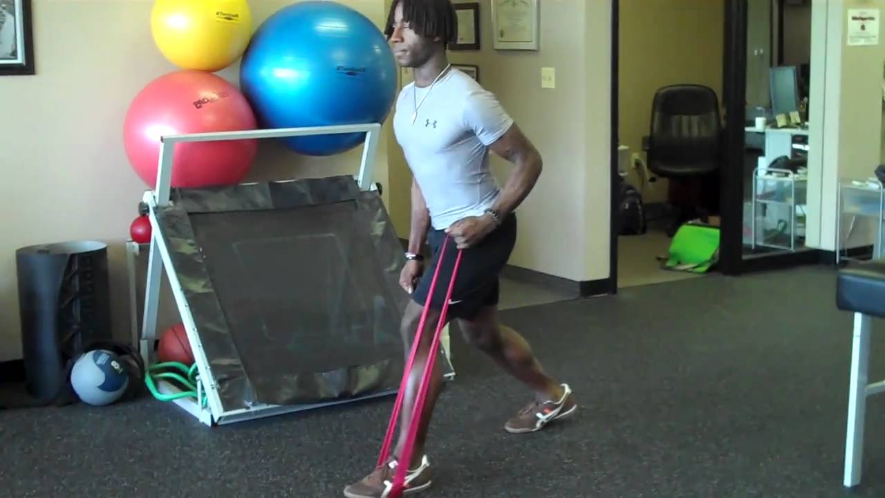 Standing Rows - Thera-band Band Loops - YouTube