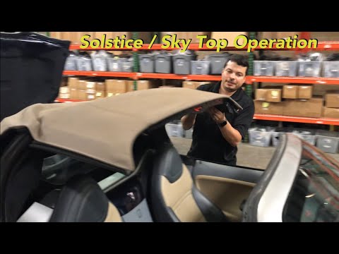 How to lower and raise the convertible top on a Pontiac Solstice and Saturn Sky