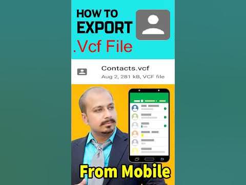 How to Export contacts Vcf File | vCard file on andorid Mobile - YouTube