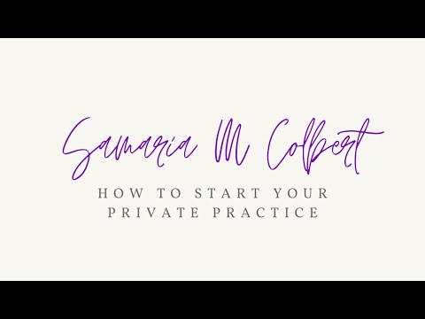 How To Start Your Own Private Practice - YouTube