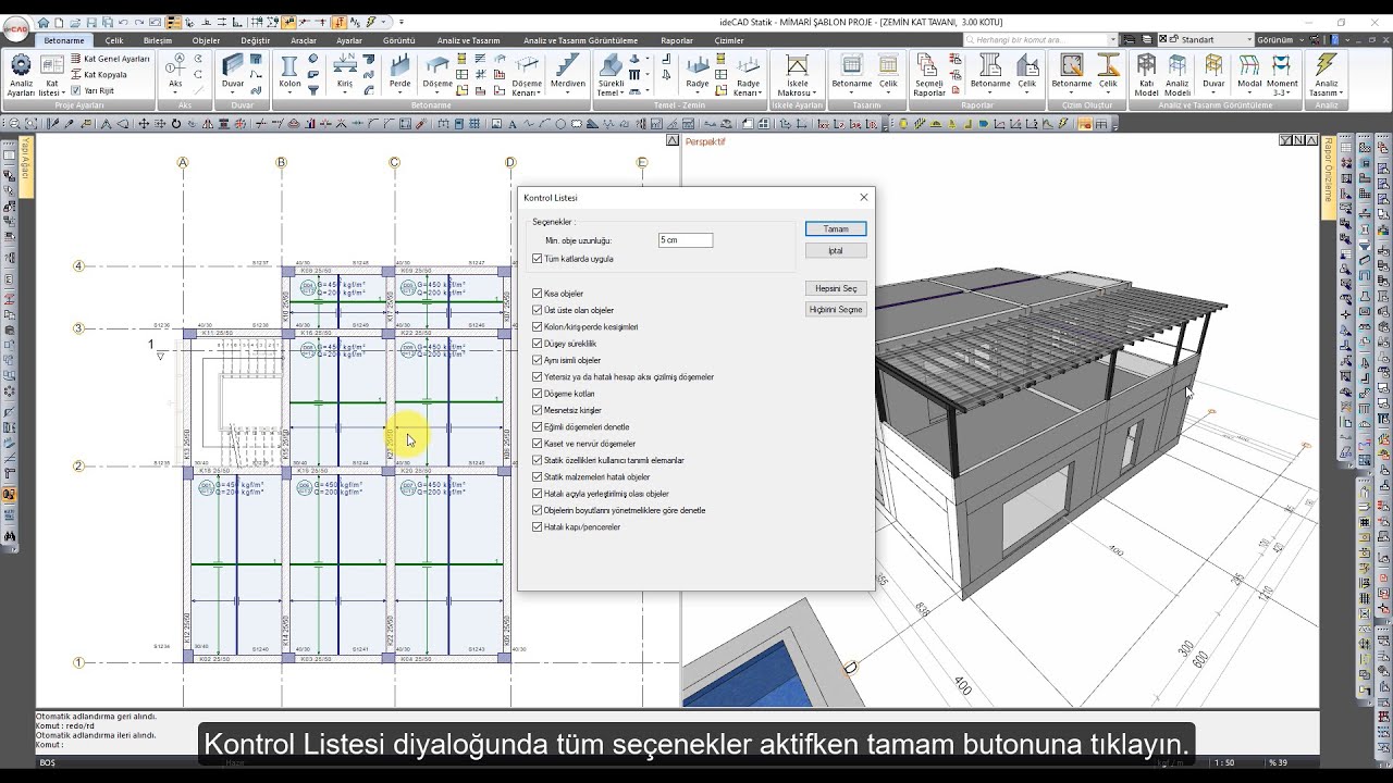 ideCAD Statik | Geometri Kontrolünü ve Yetersizlik Kontrollerini Yapın ...