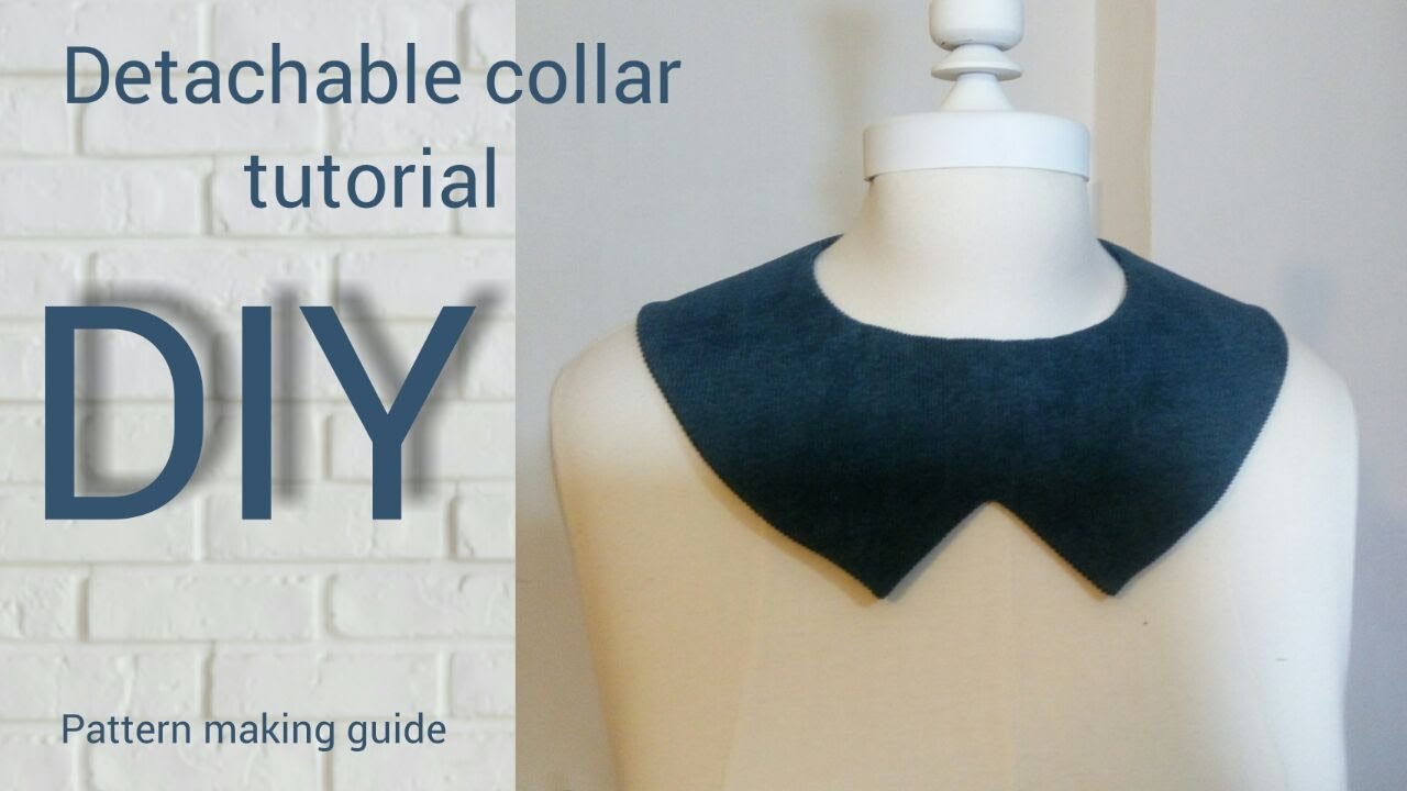 diy, How to make detachable collar! tutorial 11 (pattern) - YouTube