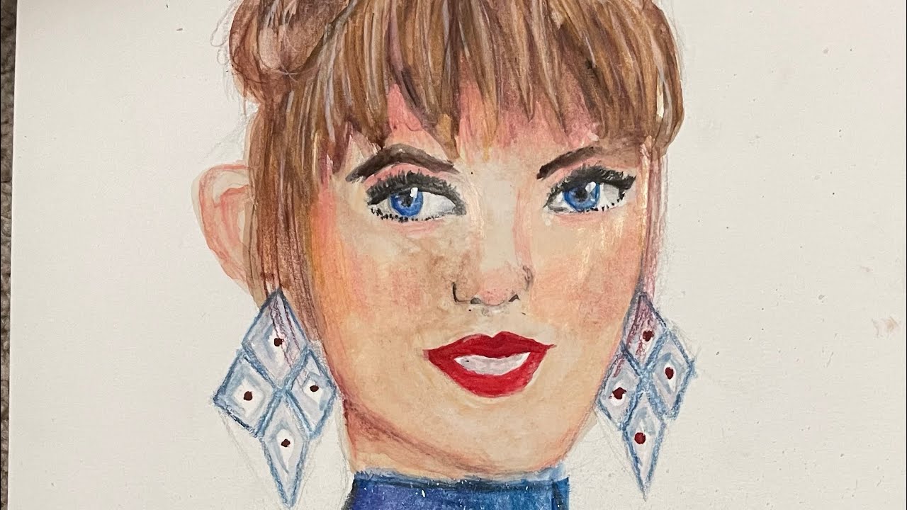 Taylor Swift watercolor art painting - YouTube