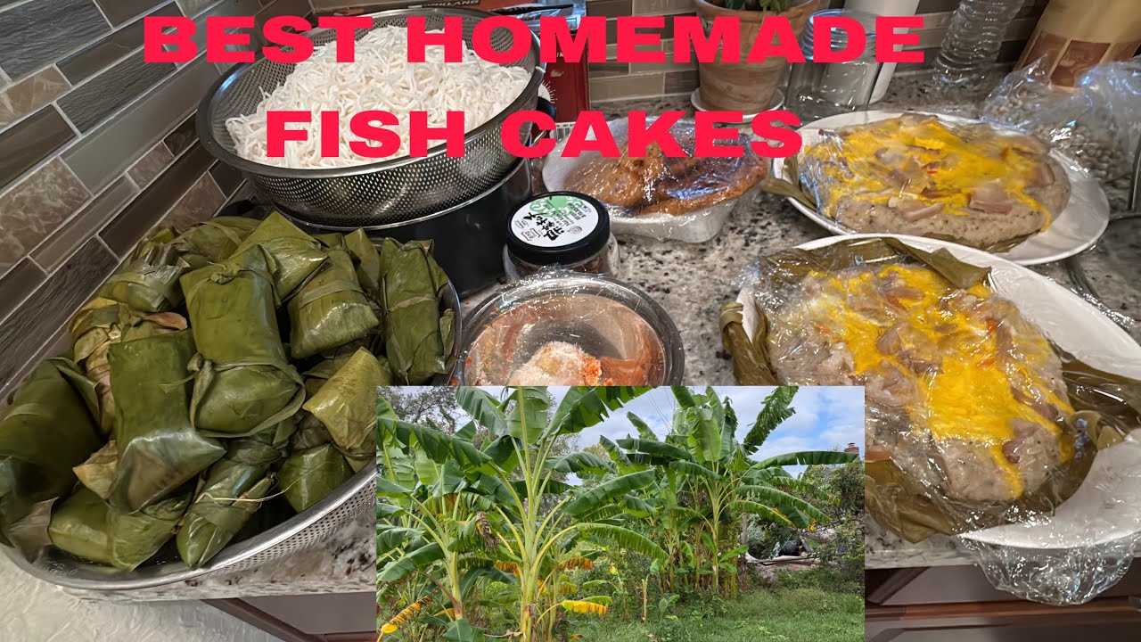 MAKING FISH CAKES with HOMEGROWTH BANANA LEAVES - YouTube