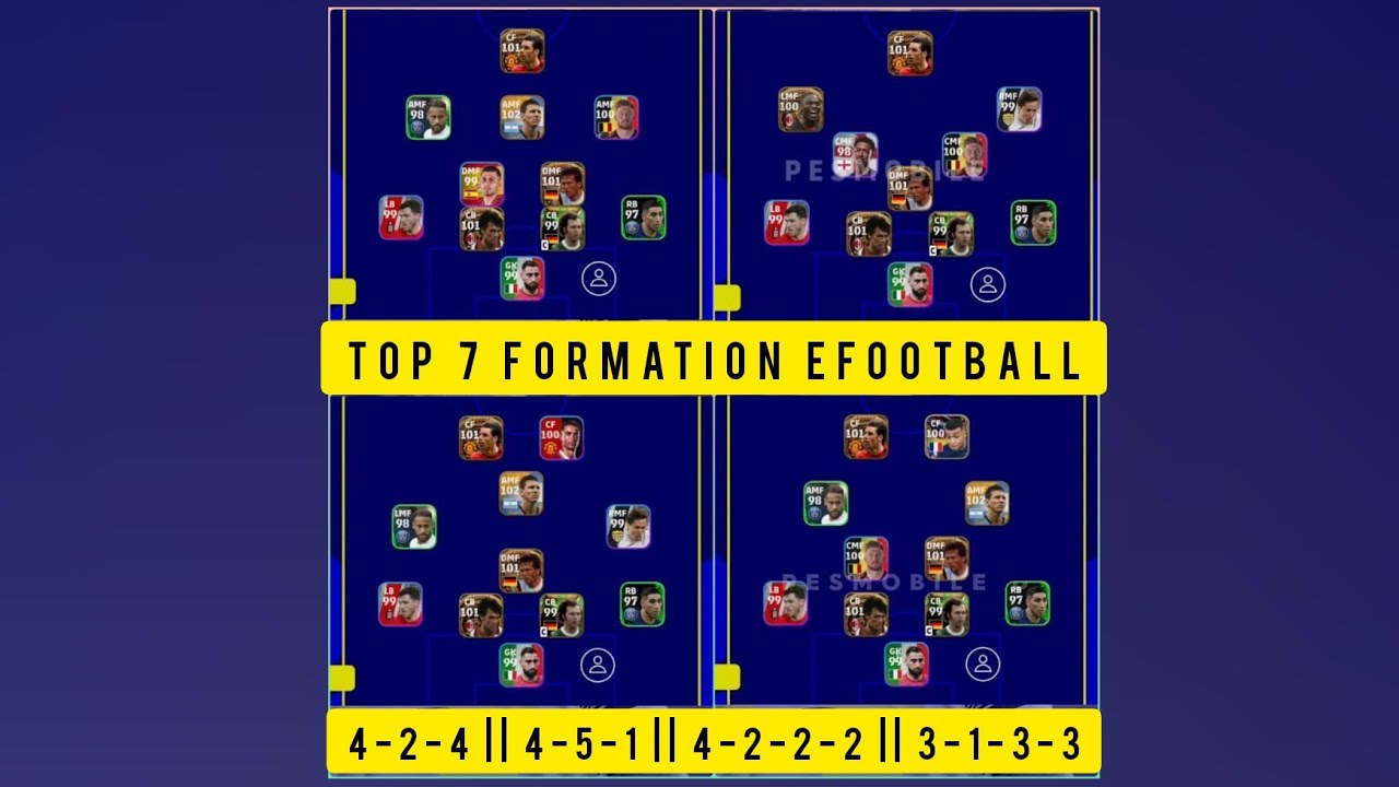 New formation in efootball || Hidden formation ||4-5-1||4-2-4||3-1-3-3 ...