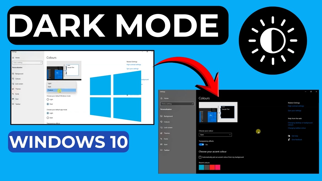 Enable Dark Mode In Windows | Quick & Easy Settings Guide - YouTube