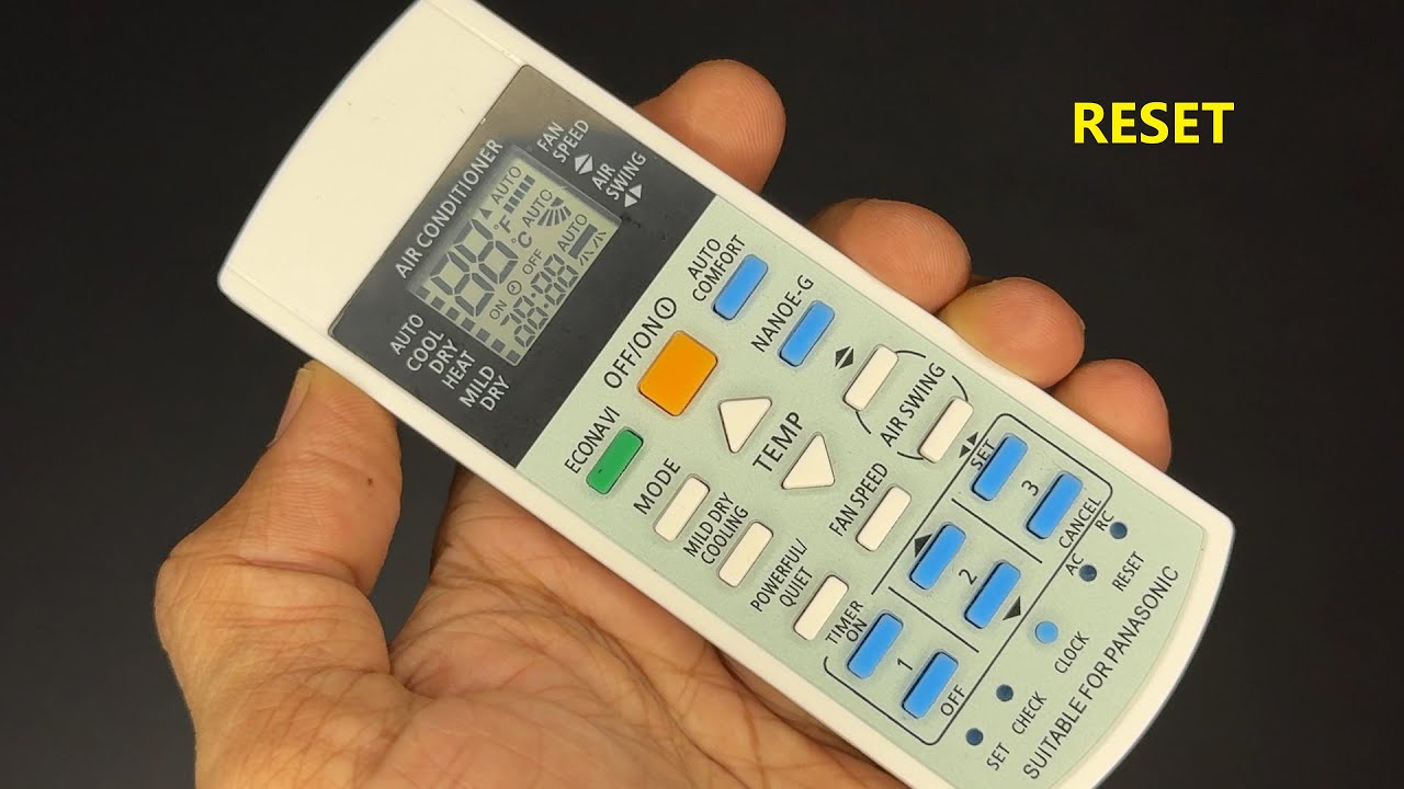 Panasonic AC Remote - How to Reset - YouTube