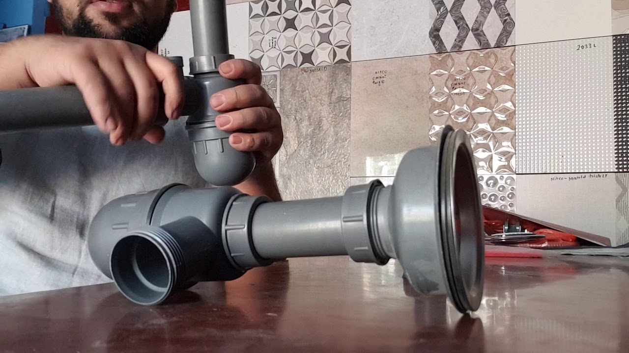How to fit Bottle trap sink coupling. - YouTube