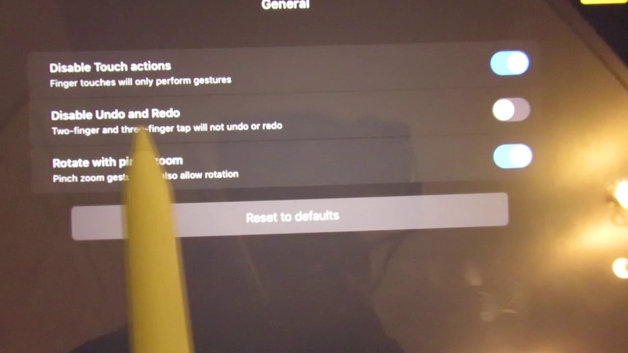How to disable the double tap undo gesture control feature on procreate - YouTube