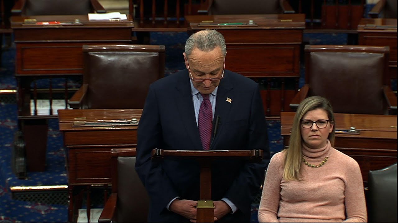 Schumer: McConnell provides no defense for Trump - YouTube