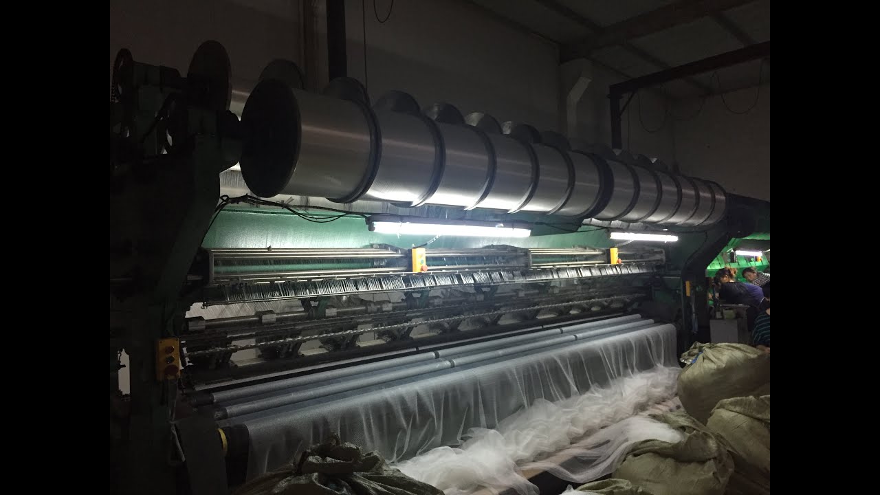 Plastic mosquito net machine - YouTube