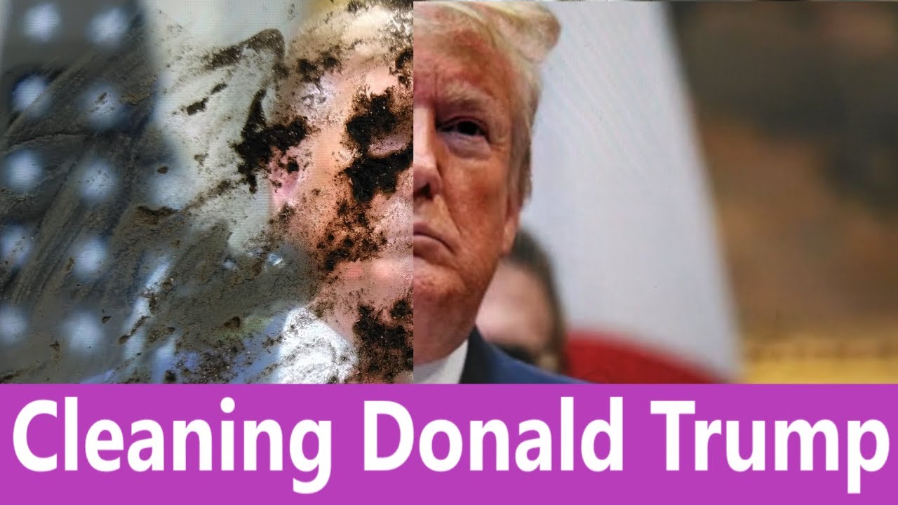 Cleaning DONALD TRUMP satisfying cleaning video - YouTube