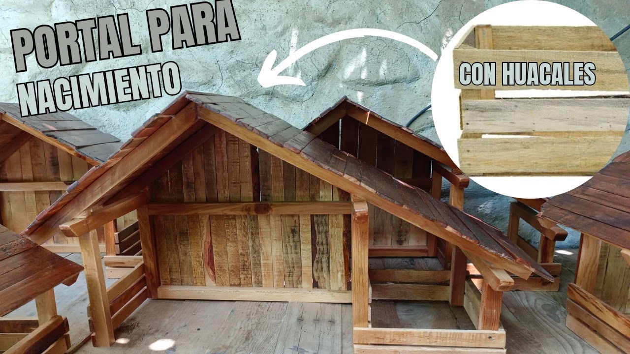 Haz tu propio portal de Belén / pesebre con cajas de madera # ...