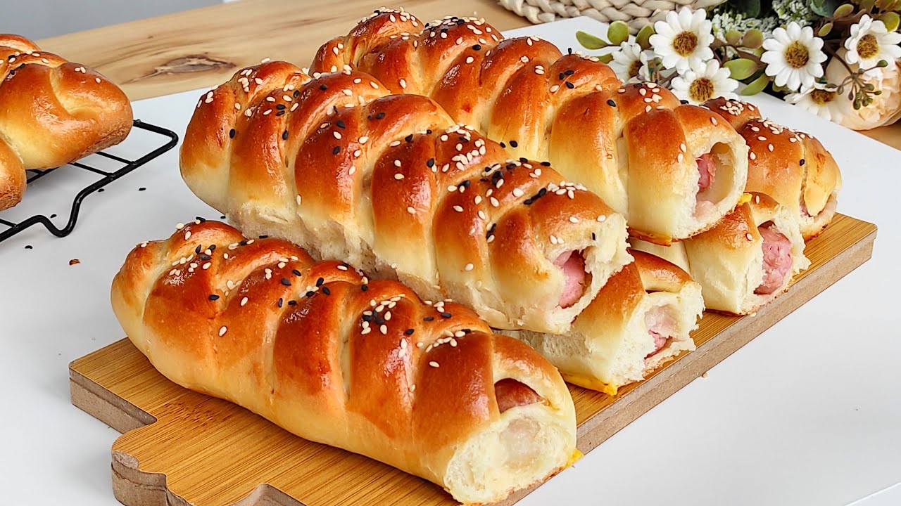 Sausage Bread Rolls Recipe - YouTube