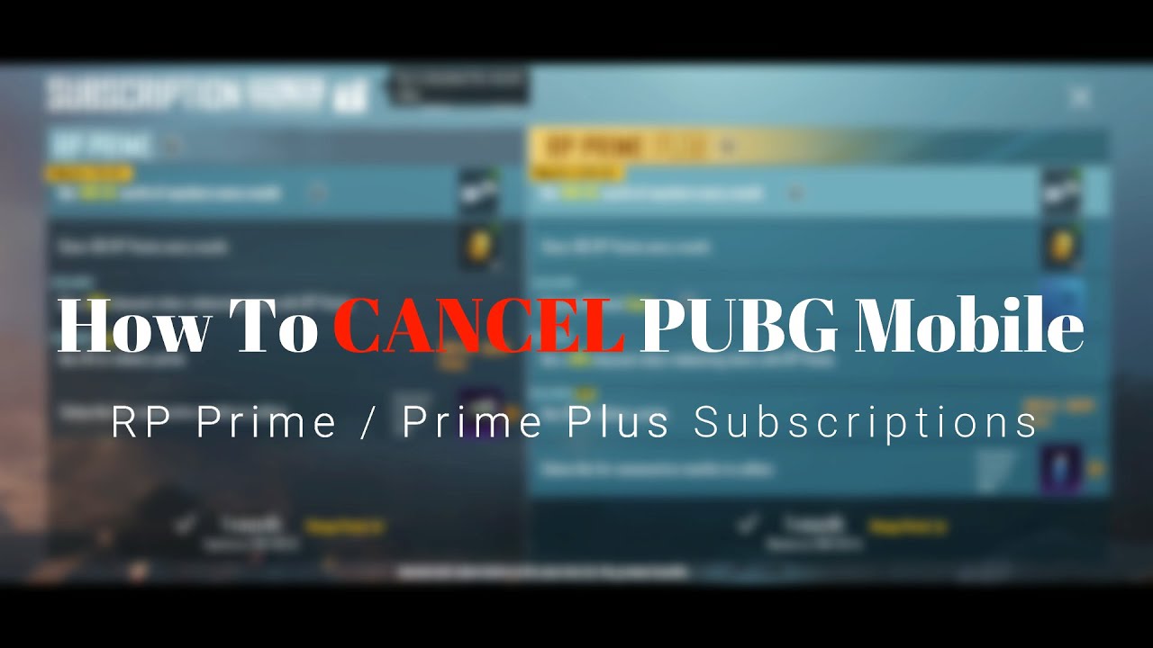 How To Cancel RP Prime And RP Prime Plus Subscriptions In PUBG Mobile ...