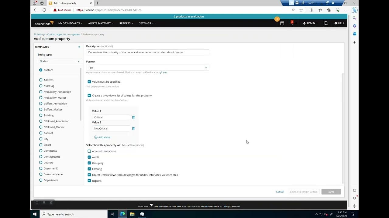 Using Custom Properties in conjunction with Alerts - YouTube