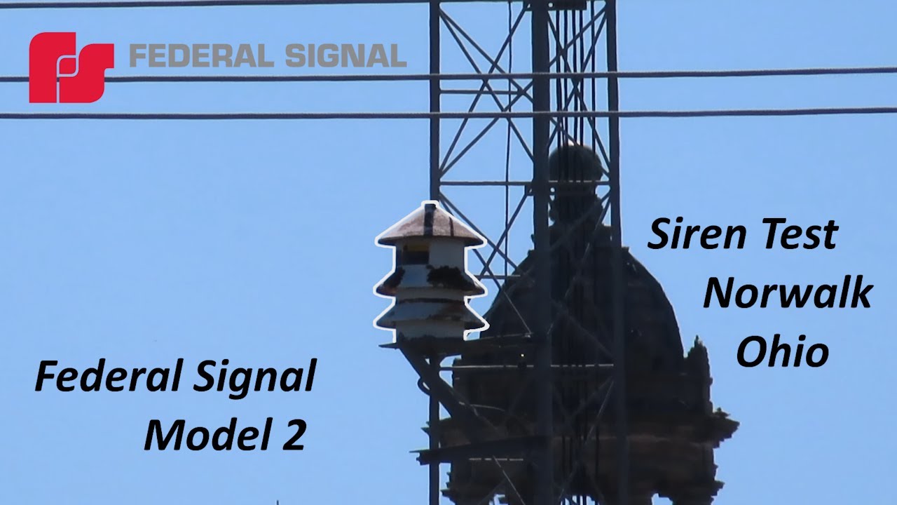 Norwalk Ohio Federal Signal Model 2 Siren Test Full Alert - YouTube