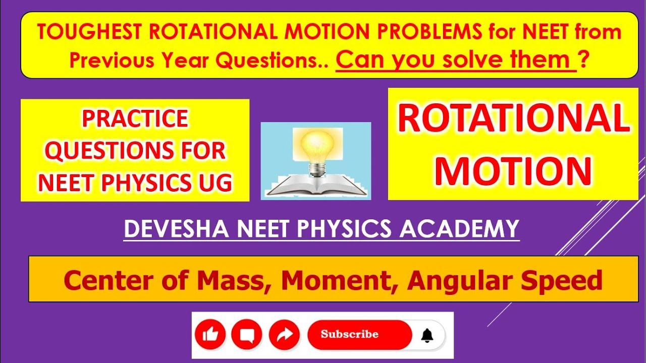 #Solved NEET Physics Ques - Rotational Motion 1 - Q 1- 6 - link to Qs ...