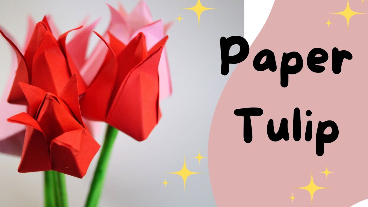 How to make Origami Tulip I DIY Tulip - YouTube