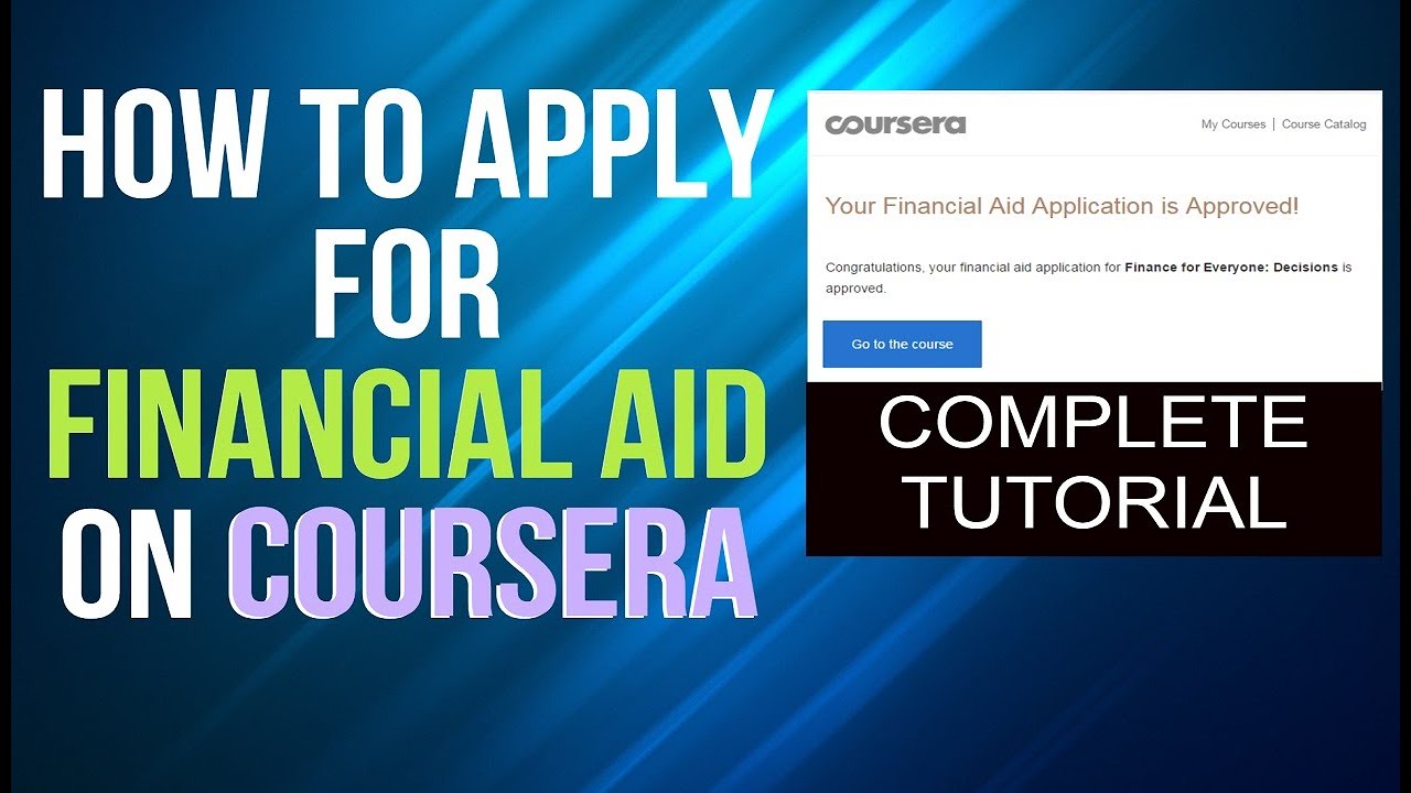 How to get Financial Aid on Coursera?! | Financial Aid Corsera - YouTube