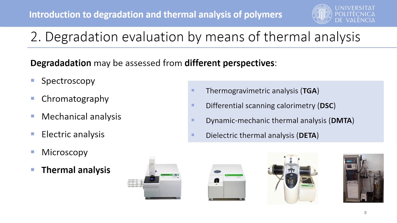 Degradation and thermal analysis of polymers | 1/13 | UPV - YouTube