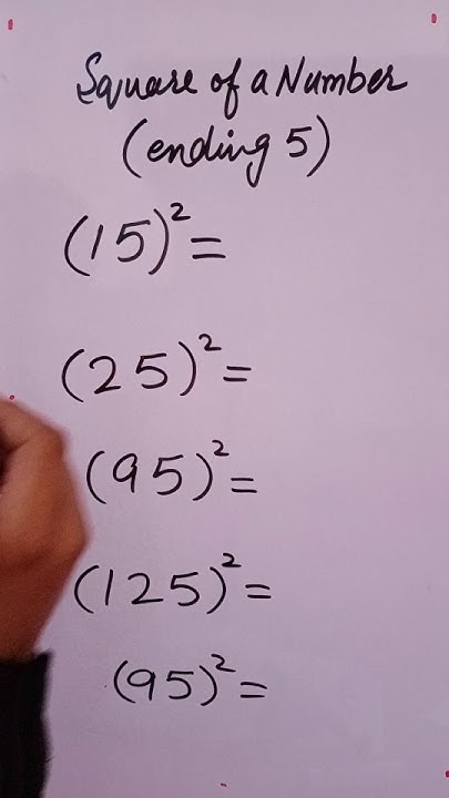 Square of a Number Ending 5 | Math Trick | Instant Calculation #mathtricks #shorts #vedicmaths ...