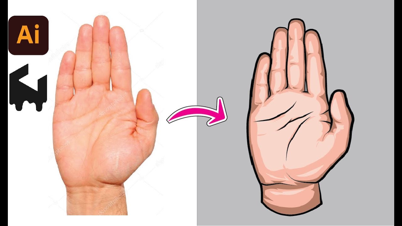 Adobe Illustrator: how to make a hand cartoon/vector illustration - YouTube