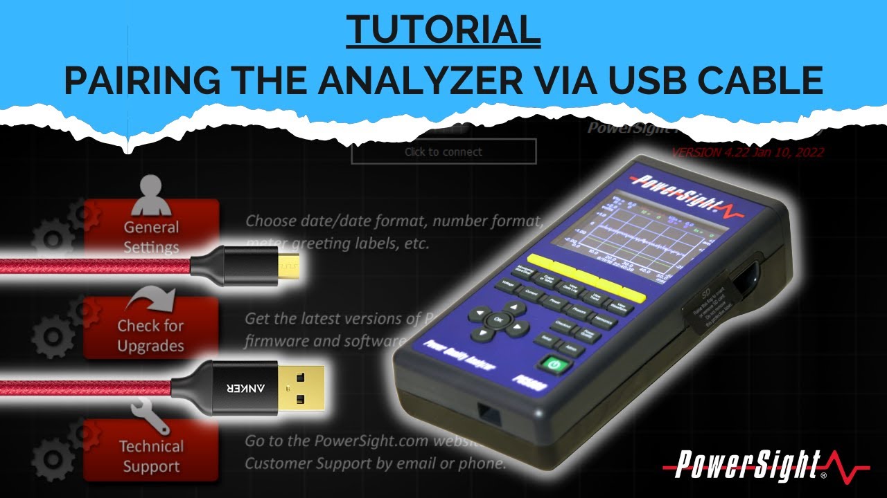 Pairing a PowerSight Meter via USB Cable - YouTube