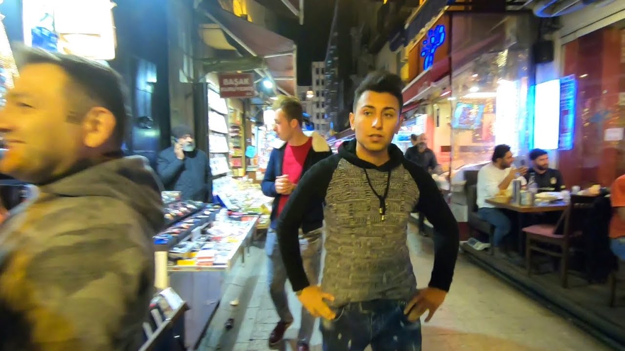 The Nightlife Street Scene in Istanbul, Turkey - YouTube