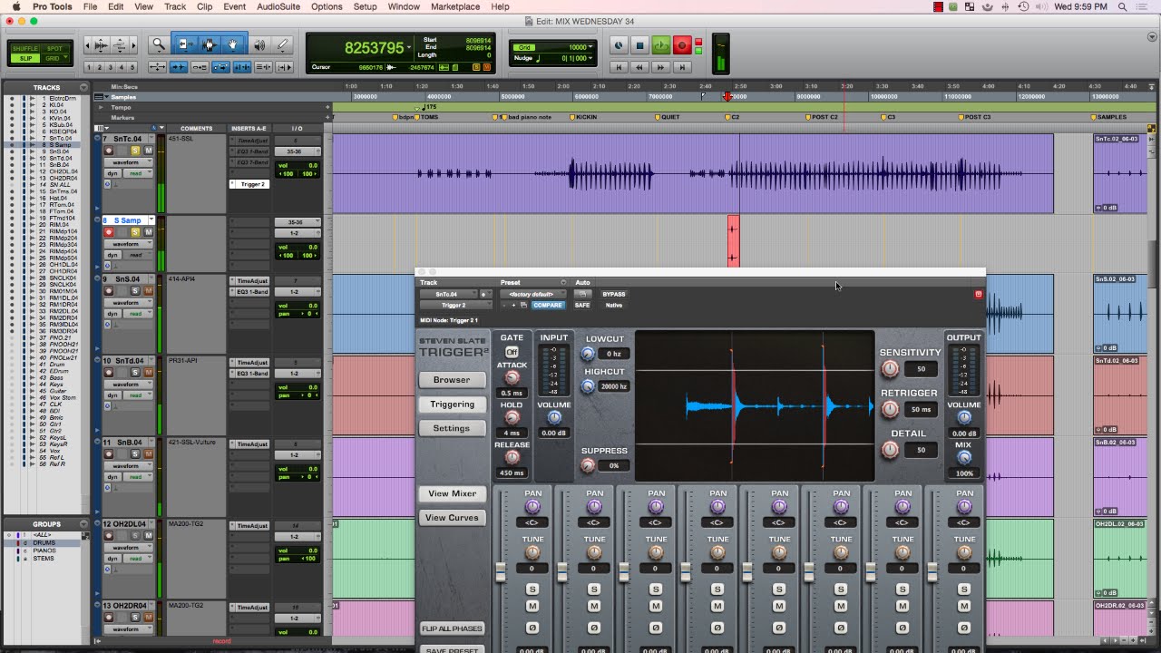 Creating Drum Samples in Pro Tools 2 of 4 - www.mixwednesday.com - YouTube