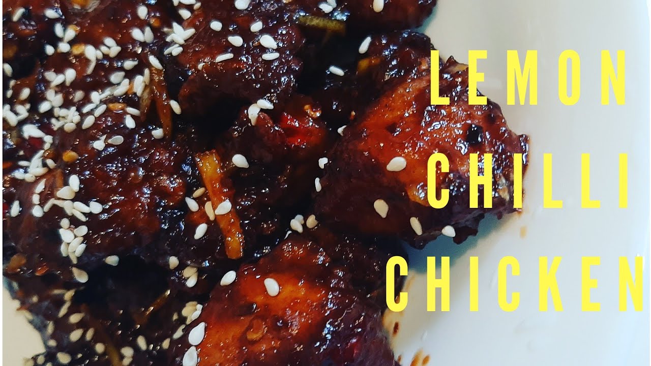 Lemon chilli chicken recipe!(sf fahi's kitchen) - YouTube