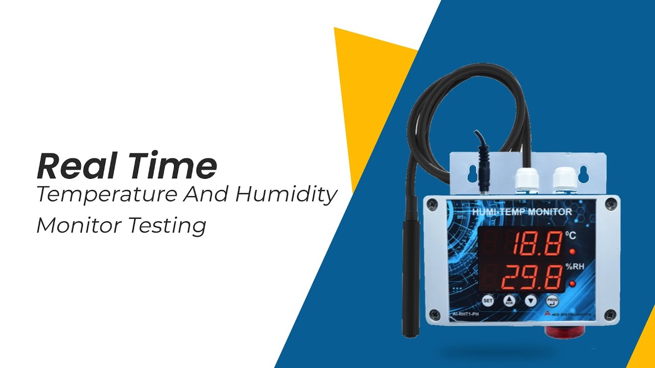 Real Time Temperature And Humidity Monitor Testing AI RHT1 P Real Time Temperature And Humidity Monitor Testing AI RHT1 P