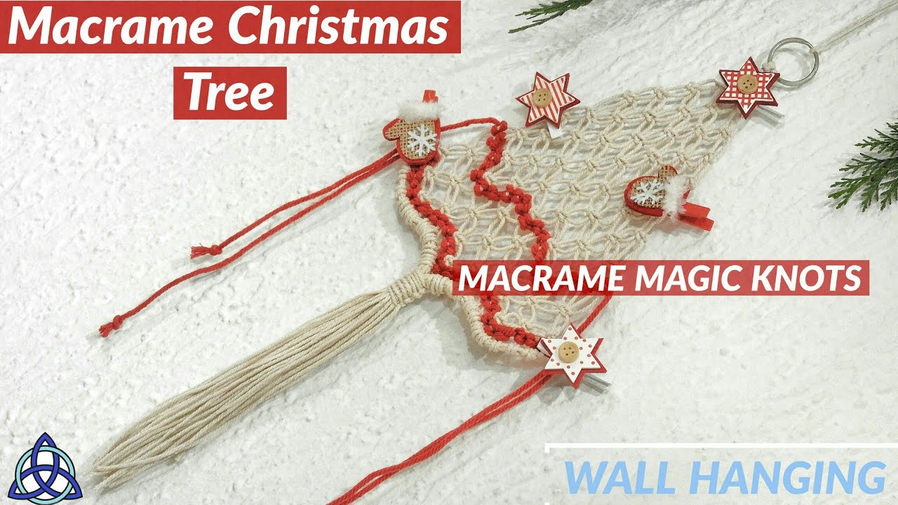 HOW TO Macrame Christmas Tree Wall Hanging Decoration - YouTube
