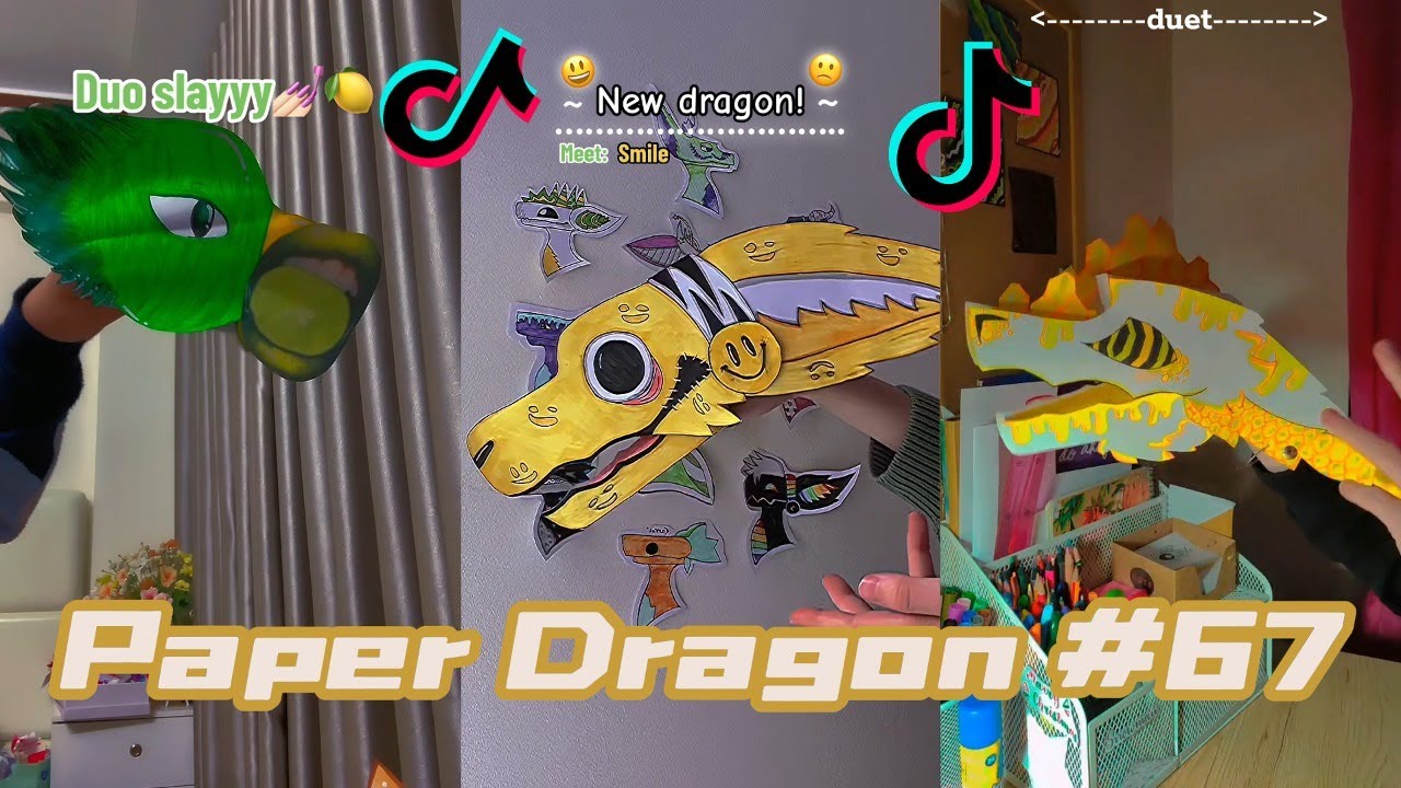 Dragon Puppet Crafts - Paper Dragon TikTok Compilation #67 - YouTube