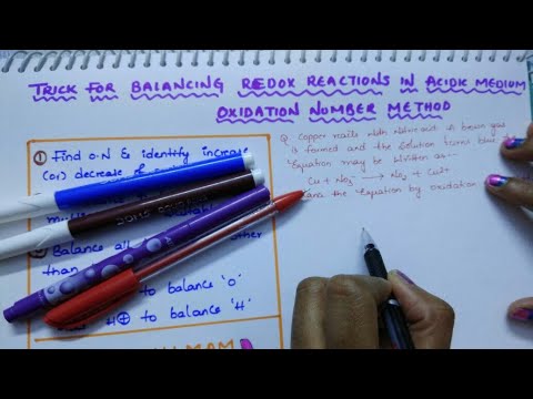 Trick for Balancing Redox Reactions in Acidic medium by using Oxidation ...