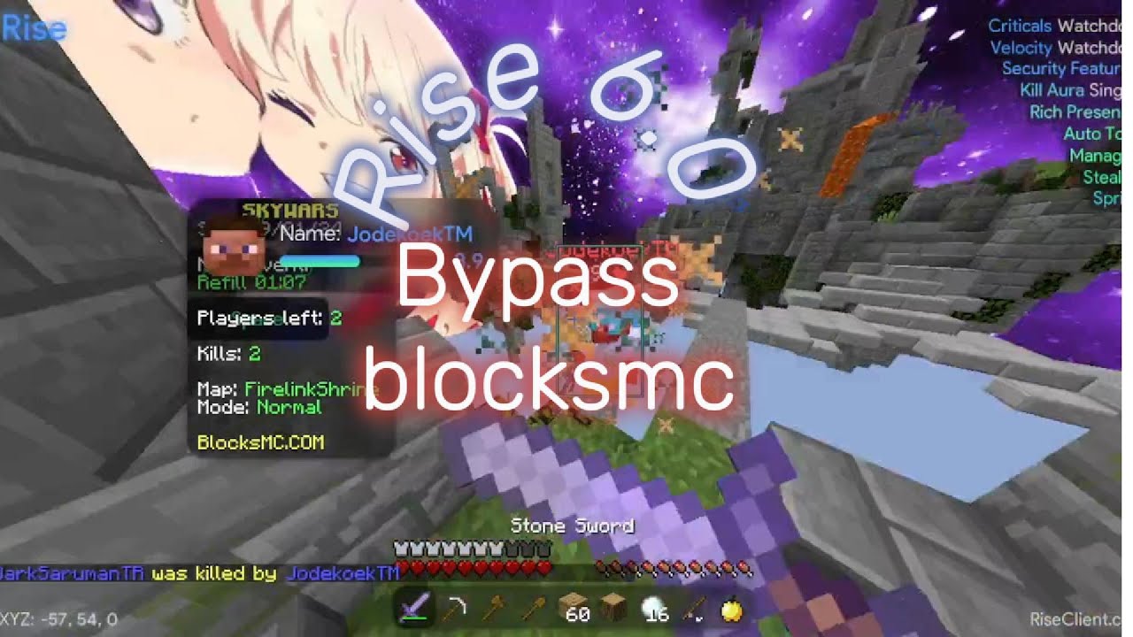 Rise insane bypass Blocksmc | Rise 6.0 | - YouTube