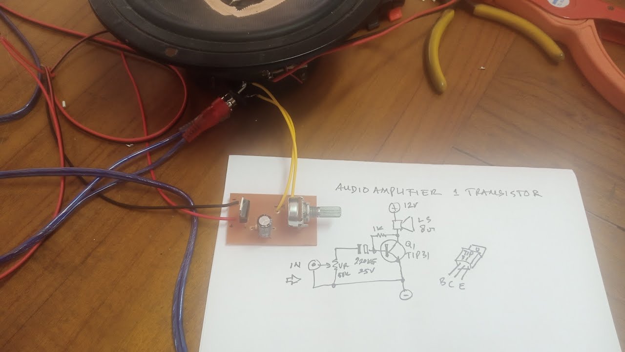 Audio Amplifier 1 Transistor TIP31 Hasil Praktek NIFAL kelas X TAV2 ...