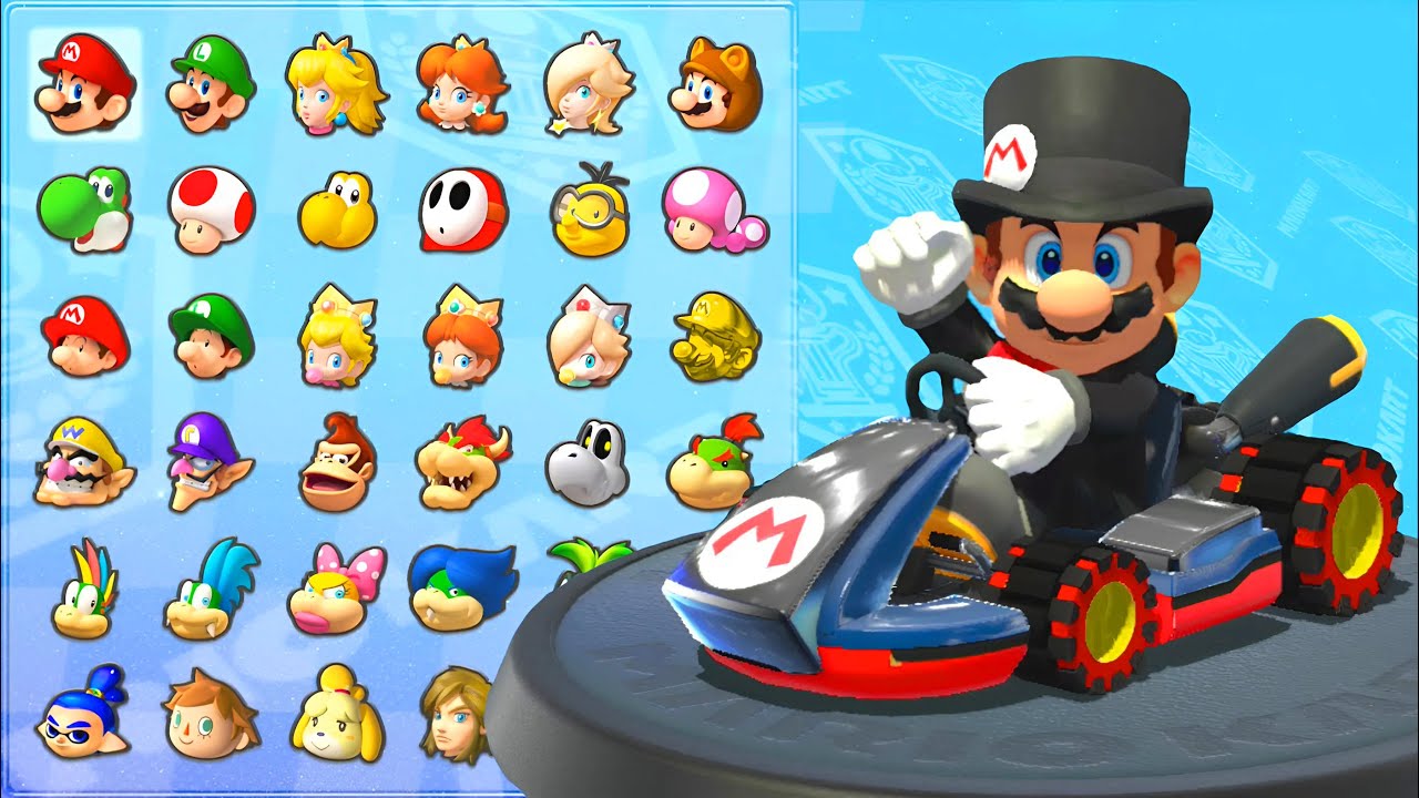 Mario Kart 8 Deluxe - Dark Tuxedo Mario With Standard Kart in Golden Dash Cup (200cc) - YouTube