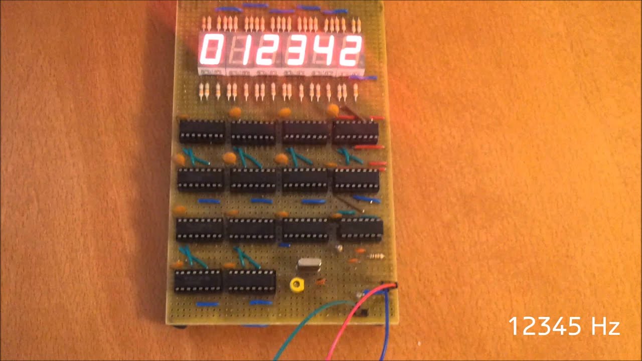 CMOS Frequency Counter (7400 Contest Entry 2012) - YouTube