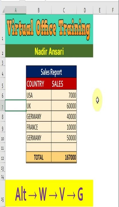 Shortcuts to Hide Gridlines in Excel - #shorts #exceltricks # ...