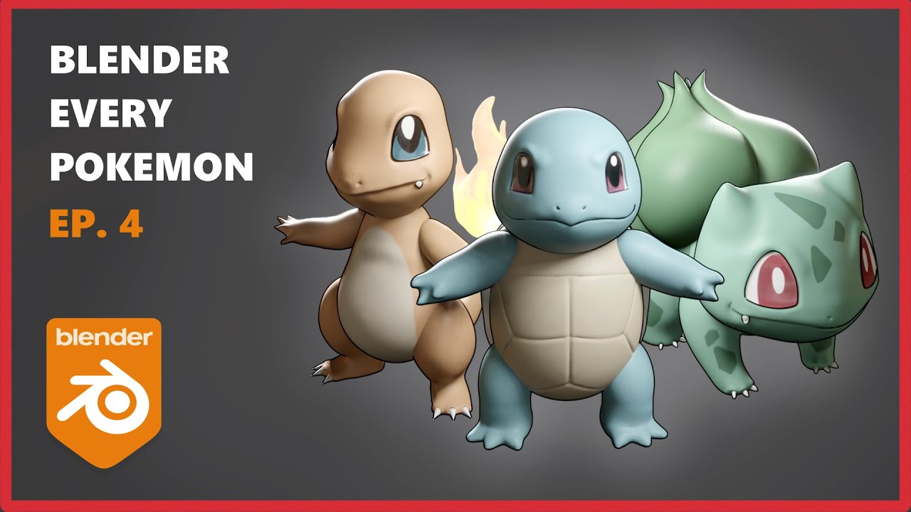 Blender Every Pokemon - EP. 4 BIG THREE - YouTube