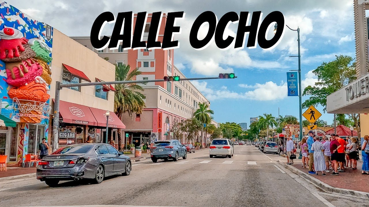 Calle Ocho Little Havana Miami Driving Tour in 4K | Florida 2024 - YouTube