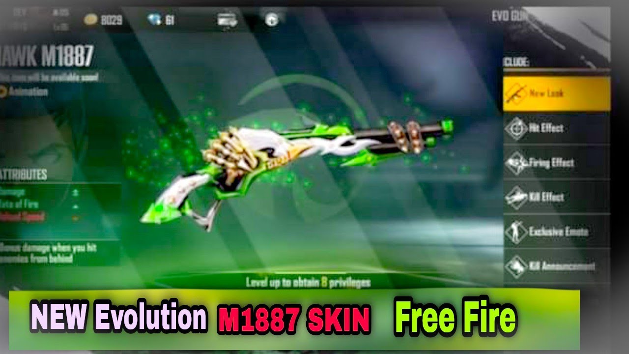 New Evo M1887 Skin Free Fire || M1887 Evo Skin || Upcoming Evo M1887 ...