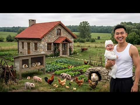 Survival in the deep jungle: Musician and child build a self-sufficient farm.