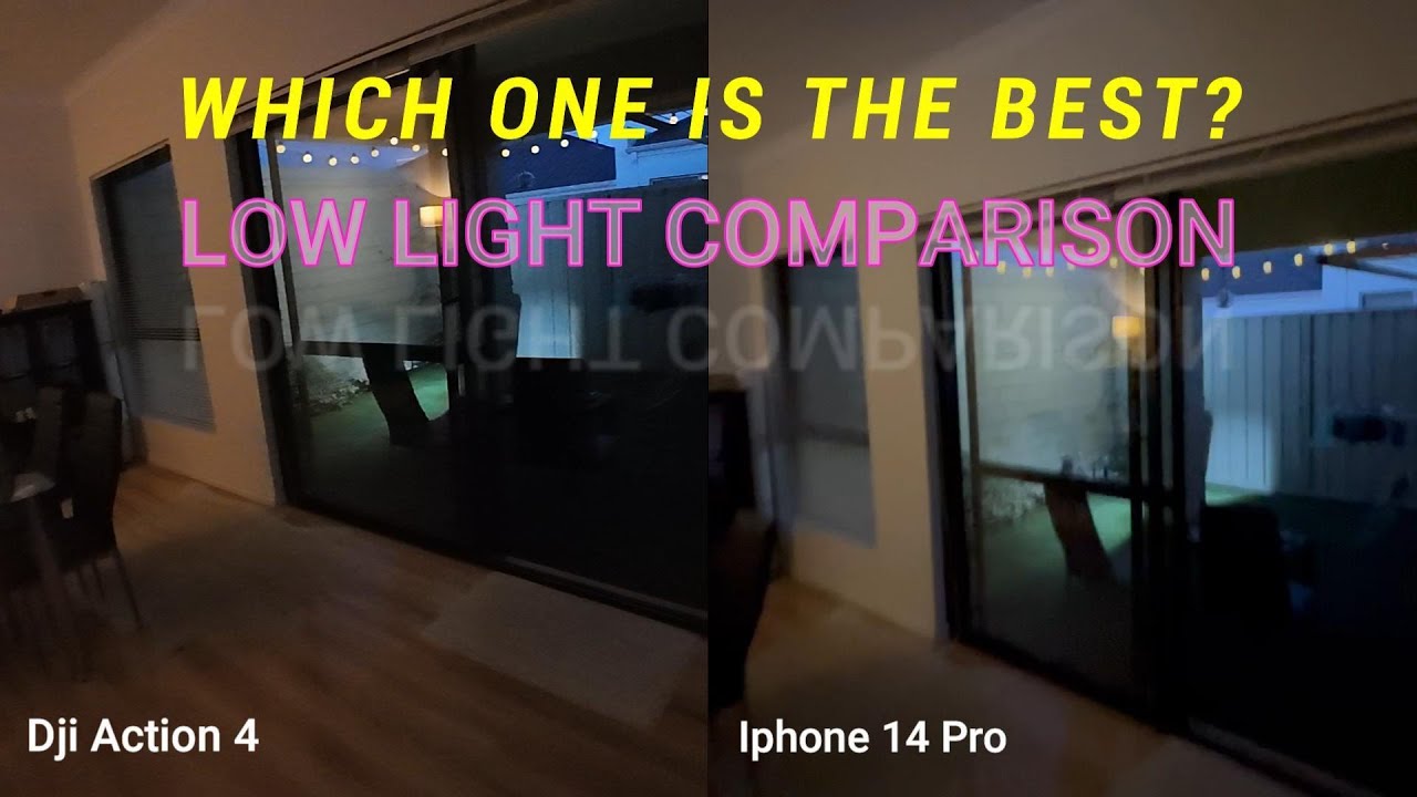 Dji Action 4 vs Iphone 14 Pro Low Light Comparison - YouTube